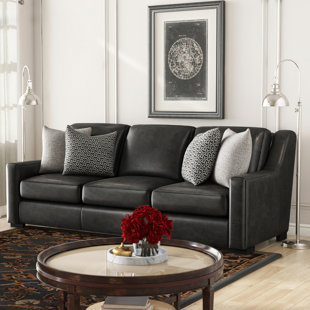 Wayfair | Black Leather Sofas You'll Love in 2023