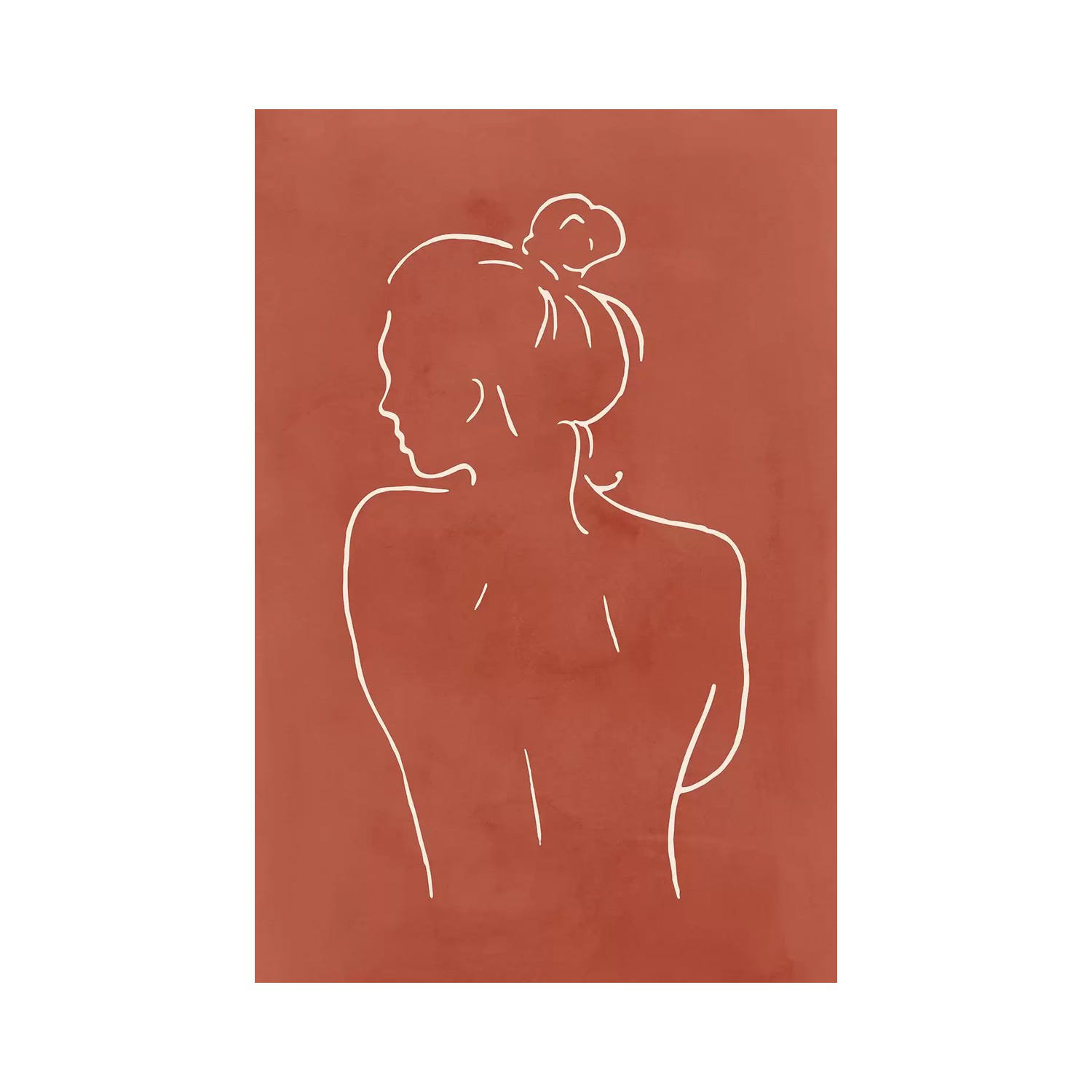 Wayfair Samples Female Body Sketch Terracotta Wrapped Canvas Drawing Uk