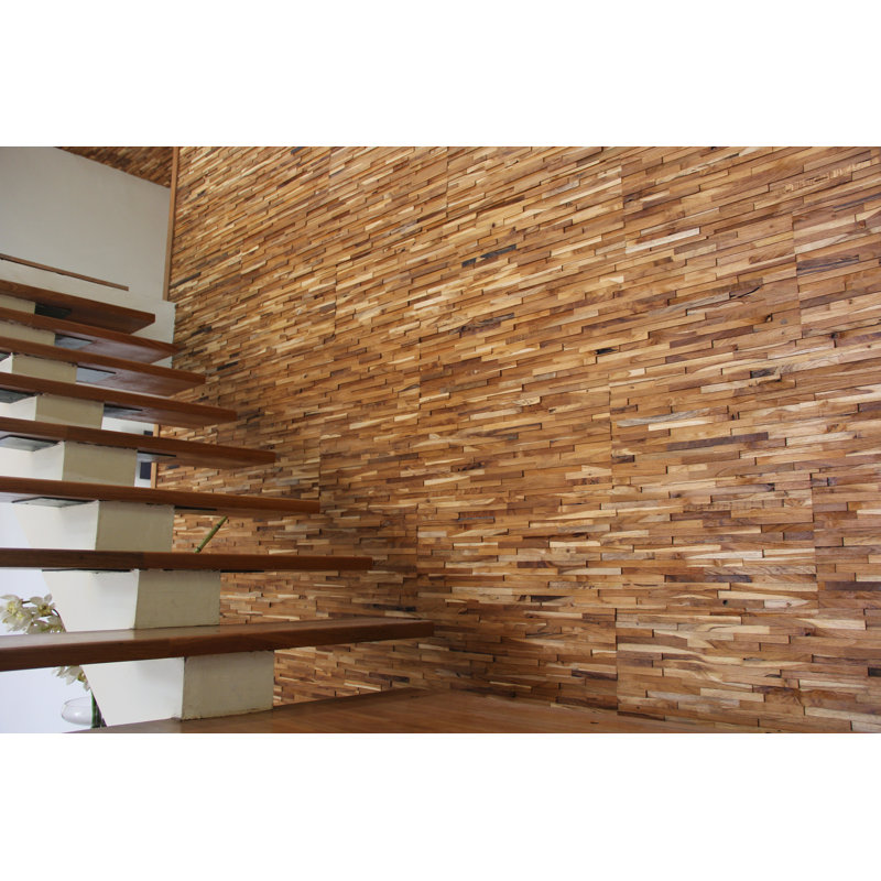Java Creations Matrix 12" x 48" Reclaimed Engineered Wood Wall Paneling ...