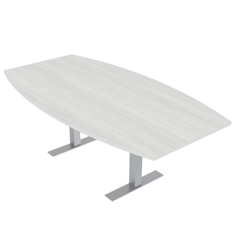 Skutchi Designs, Inc. 7' Boat Shaped Conference Table Metal T Bases ...
