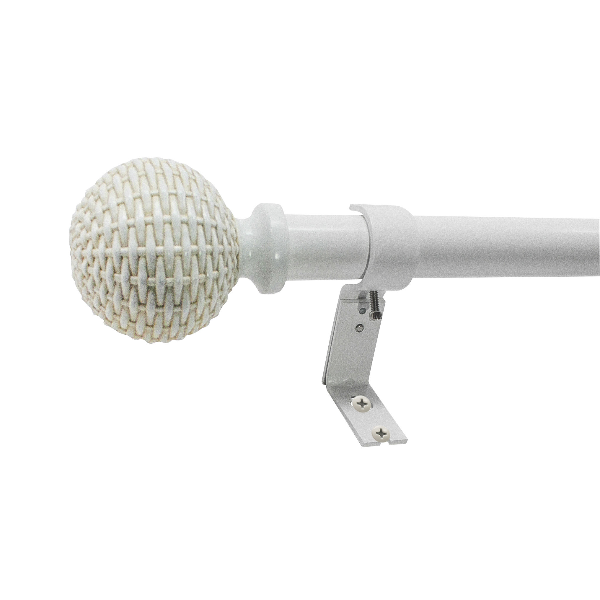 Bay Isle Home Cheatwood Wicker Ball Single Curtain Rod & Reviews | Wayfair