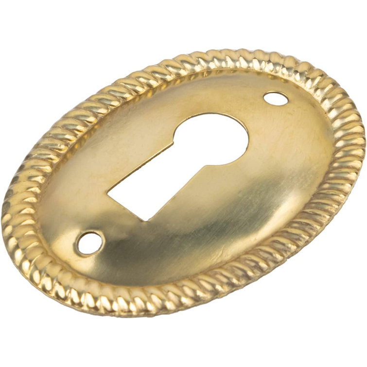 UNIQANTIQ HARDWARE SUPPLY Vertical Oval Stamped Brass Decorative ...
