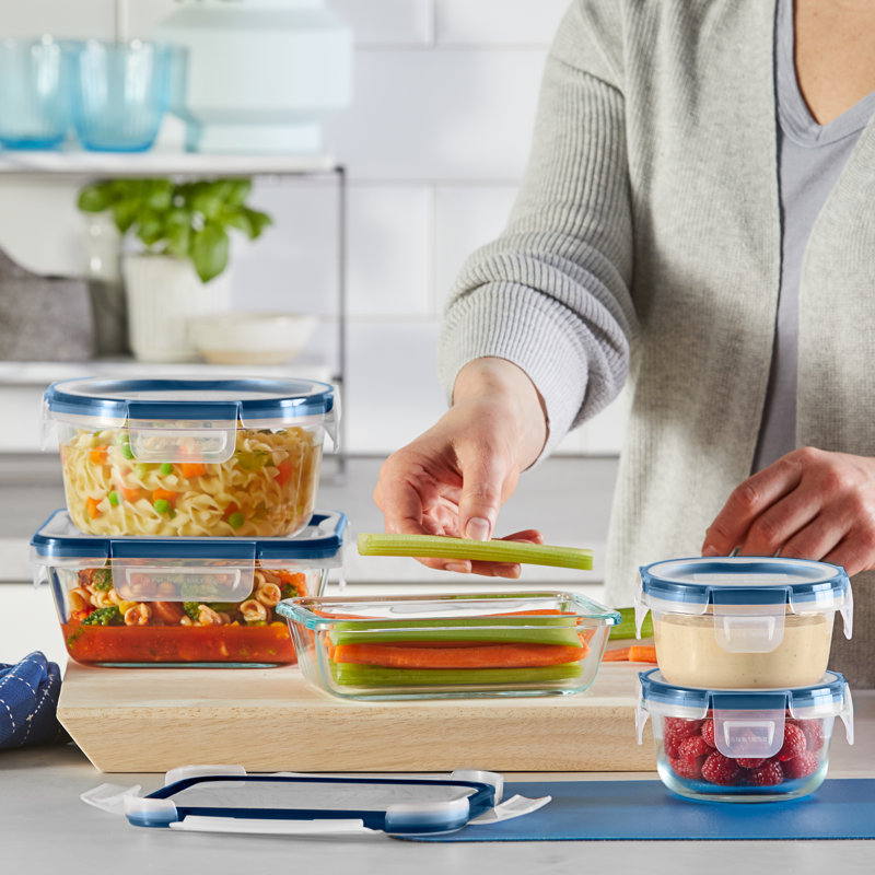 Pyrex Freshlock Plus Glass 10 Container Food Storage Set & Reviews ...