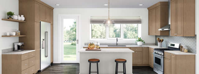 Light Stain Kitchen Cabinets | Wayfair