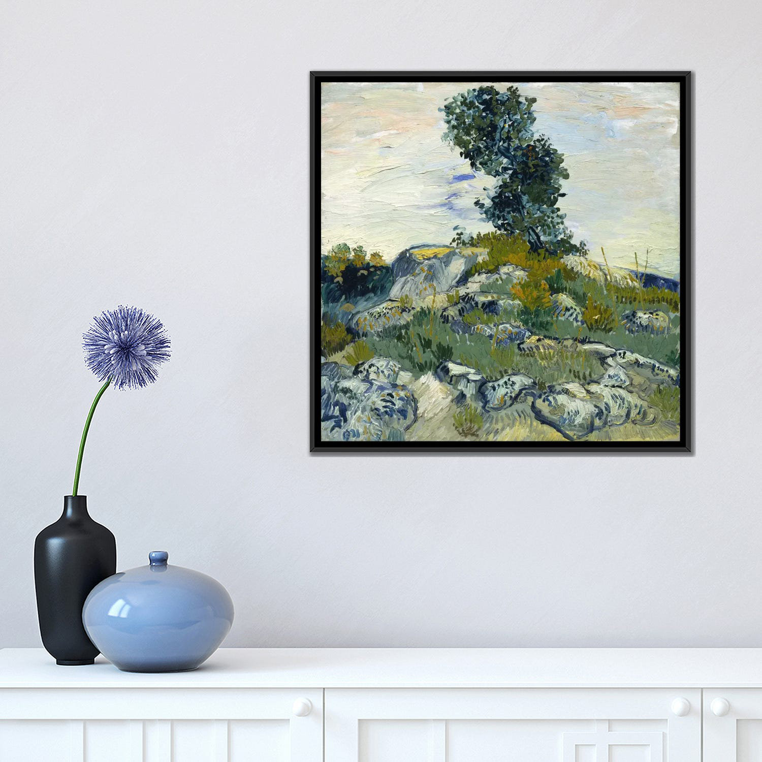 Vault W Artwork The Rocks by Vincent Van Gogh - Gallery-Wrapped Canvas ...