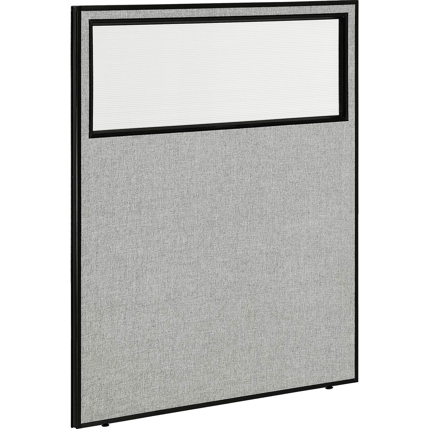 Interion Blue Office Partition Panel With Partial Window | Wayfair