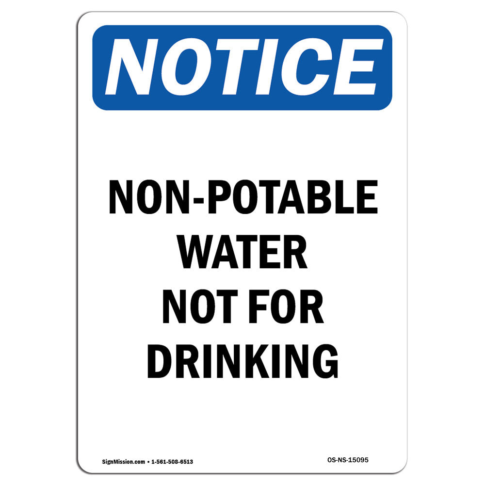 SignMission Non-Potable Water Not For Drinking Sign | Wayfair