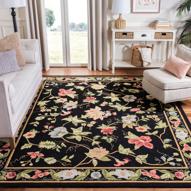 Lark Manor Hollander Handmade Hand Hooked Wool Ivory/Multi-color Rug ...
