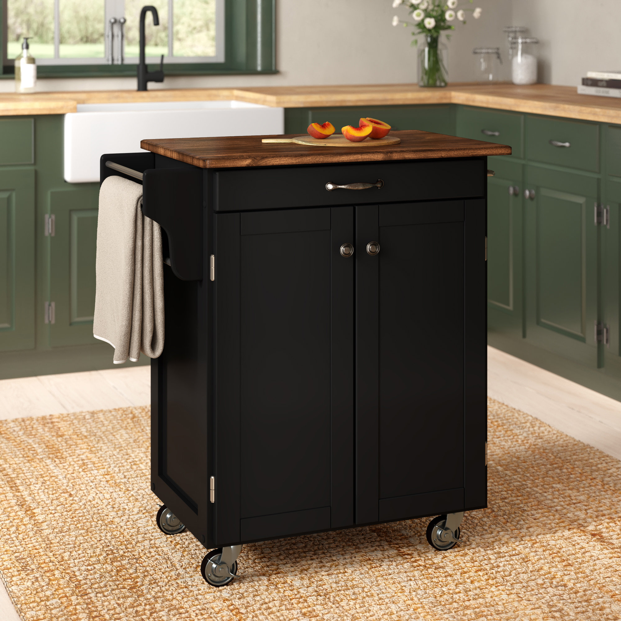 Red Barrel Studio® Savorey Solid Wood Kitchen Cart & Reviews | Wayfair