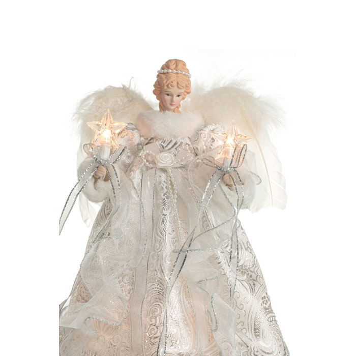 The Holiday Aisle® White Angel 10 Light Tree Topper & Reviews | Wayfair