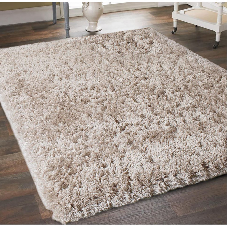 Ivy Bronx Sedgefield Handmade Shag Area Rug in Light Beige & Reviews ...