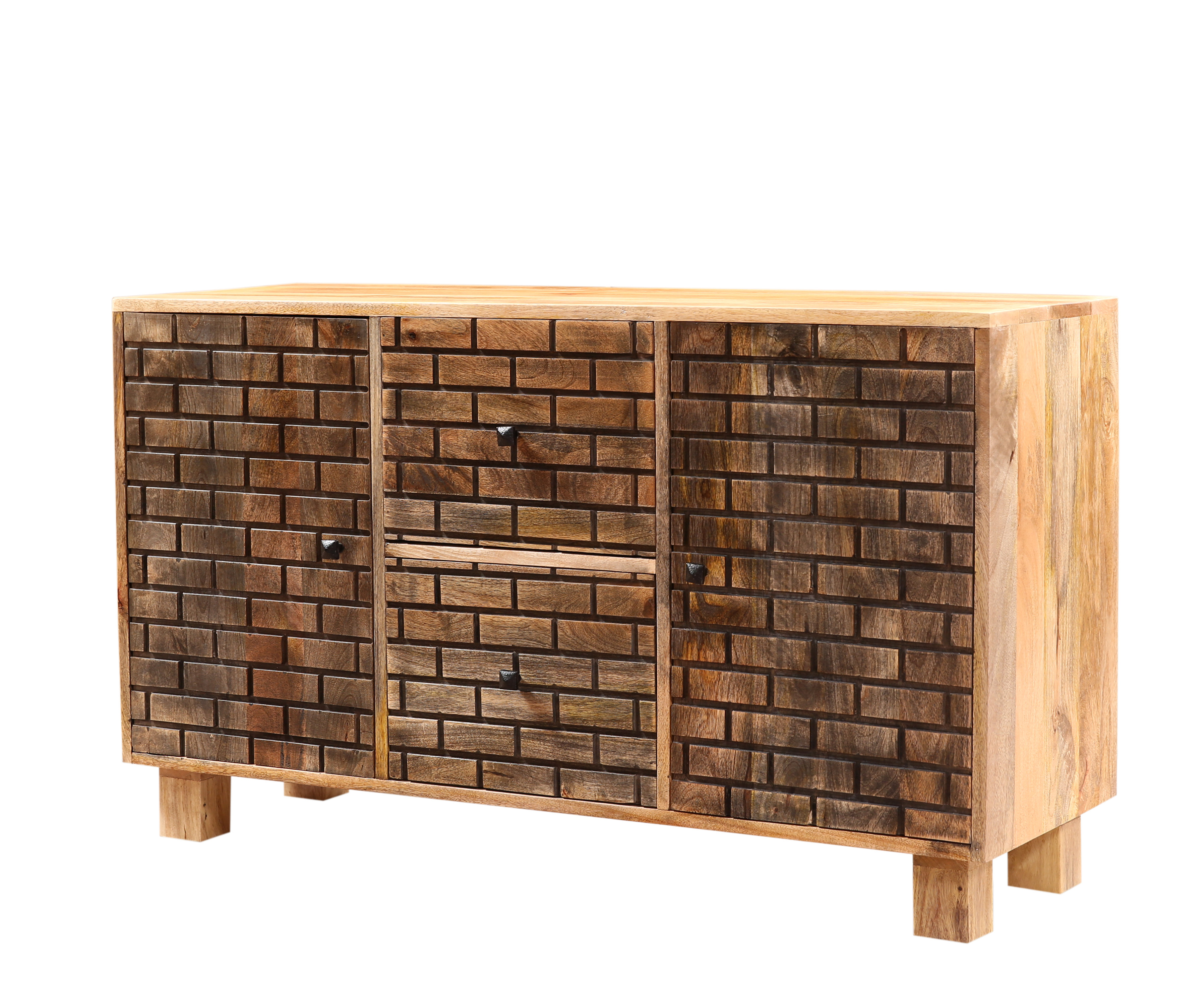 Union Rustic Cecina 120Cm Wide 2 Drawer Mango Solid Wood Sideboard ...