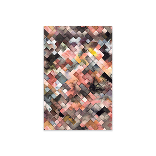 Ivy Bronx Moody Geometry Rustic by - Unframed Graphic Art | Wayfair