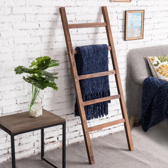 Gracie Oaks 54'' Solid Wood Blanket Ladder & Reviews | Wayfair