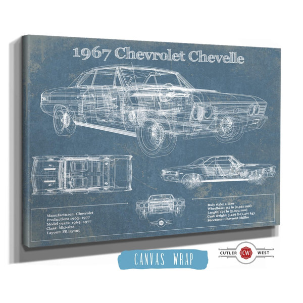 Cutler West 1967 Chevrolet Chevelle Original Blueprint by Brett Nelson ...