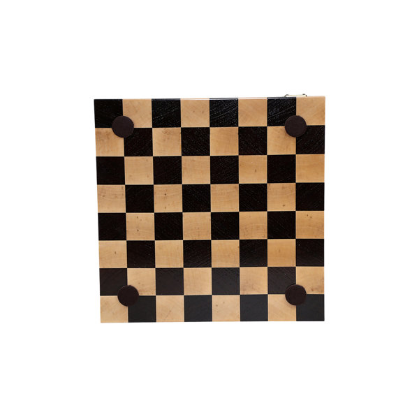 A & E Millwork Handmade Black/Beige Chess Board Game | Wayfair
