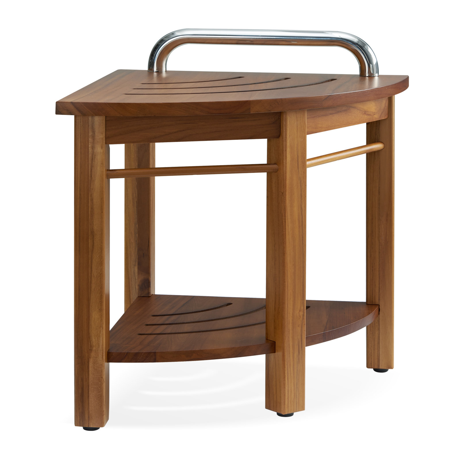 Rebrilliant Lonisha 15'' W Wood Shower Bench | Wayfair