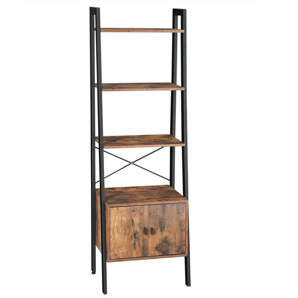 Cinambei 173Cm H x 56Cm W Steel Ladder Bookcase | Wayfair.co.uk
