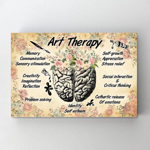 Trinx Social Worker Art Therapy - Wrapped Canvas Graphic Art | Wayfair