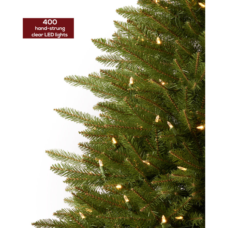 The Holiday Aisle® Lighted Artificial Fir Christmas Tree & Reviews ...