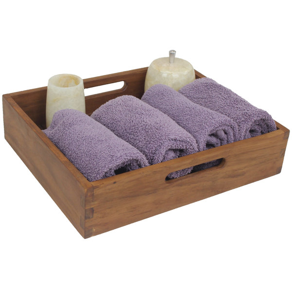Aqua Teak Teak Shelf Bathroom Accessory Tray & Reviews | Wayfair