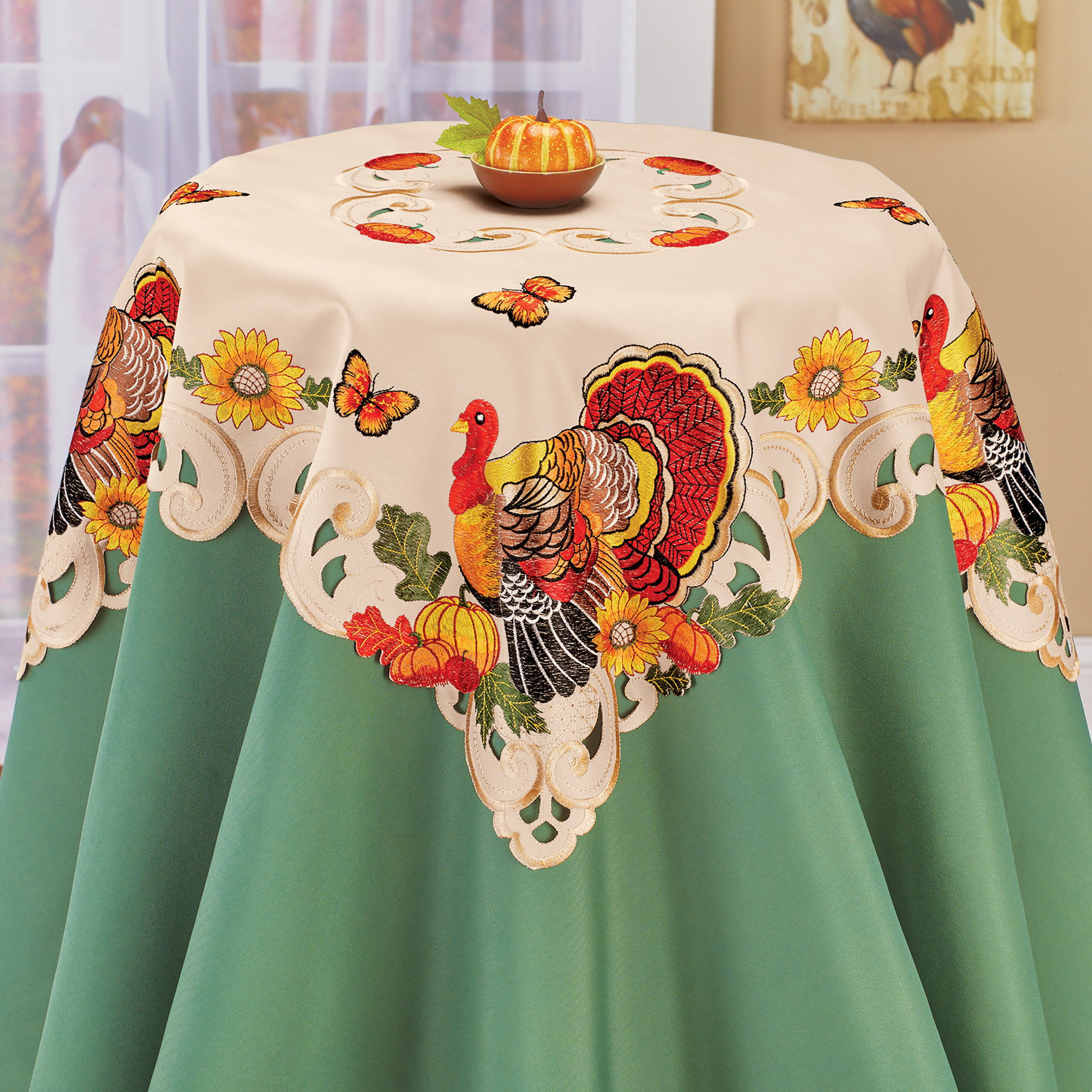 The Holiday Aisle® Panagia Square Animal Print Table Topper | Wayfair