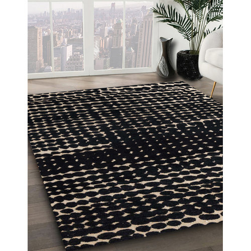 17 Stories Llwyd Machine Woven / Power Loomed Gray/Black Rug | Wayfair