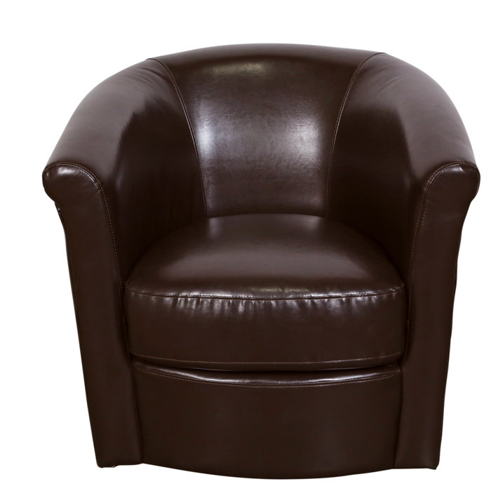 Red Barrel Studio® Upholstered Swivel Barrel Chair & Reviews | Wayfair