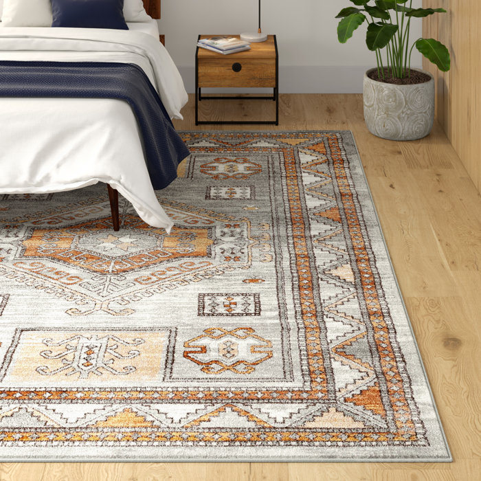 Bungalow Rose Wadlington Performance Orange Rug & Reviews | Wayfair