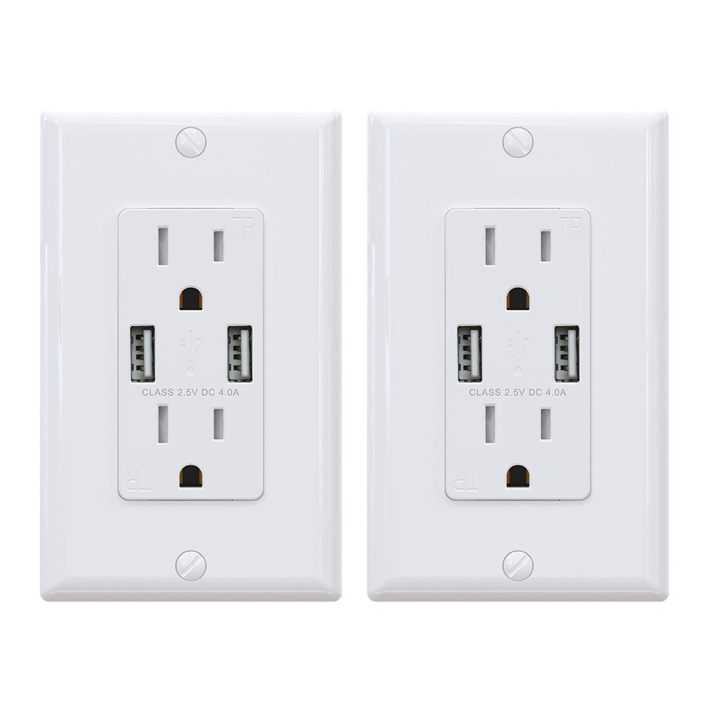 ELEGRP USB Charger Wall Outlet | Wayfair