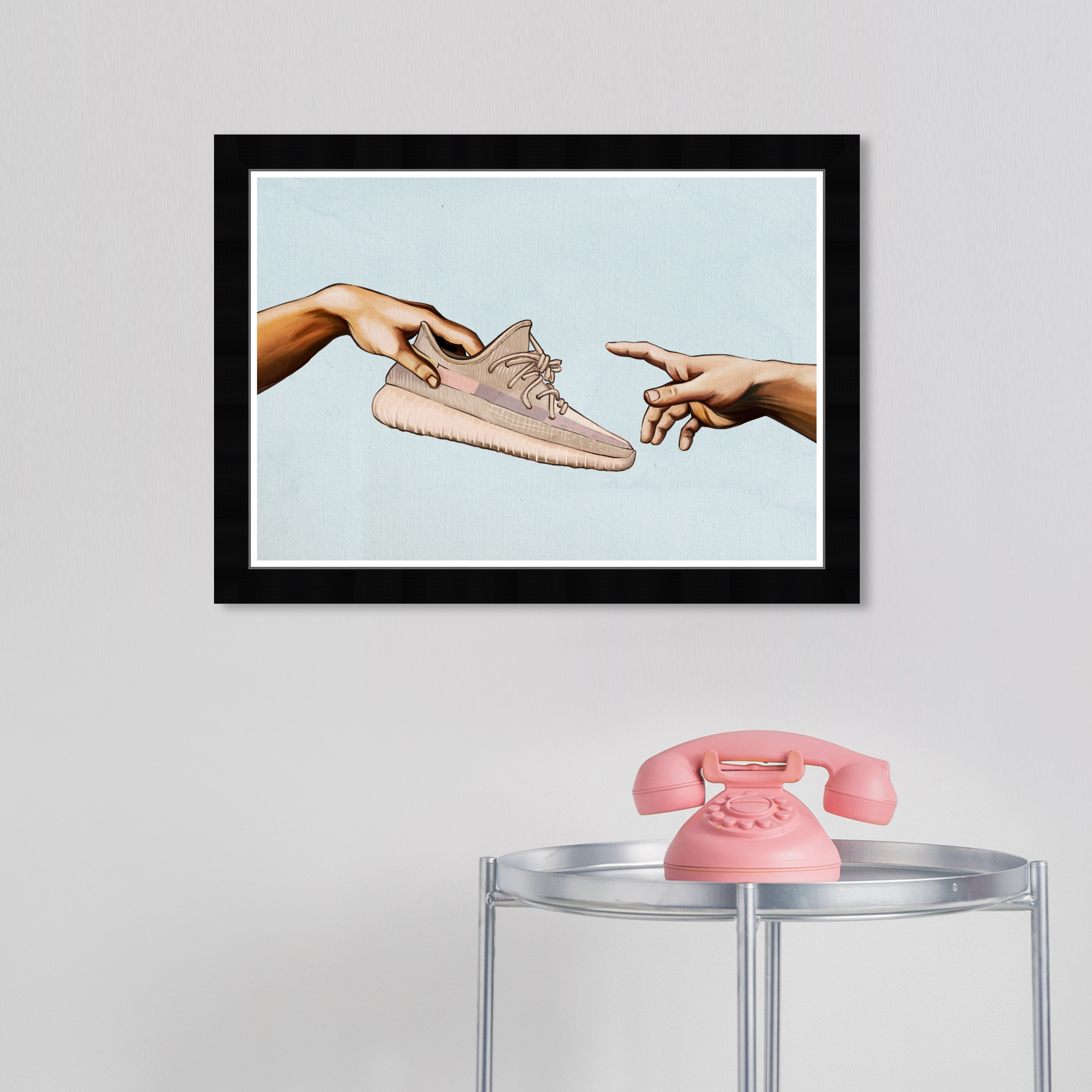 Mercer41 Creation Of Sneakers Shoes - Picture Frame Graphic Art | Wayfair