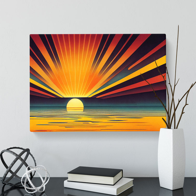 House of Hampton Art Deco Sunrise Abstract | Wayfair.co.uk