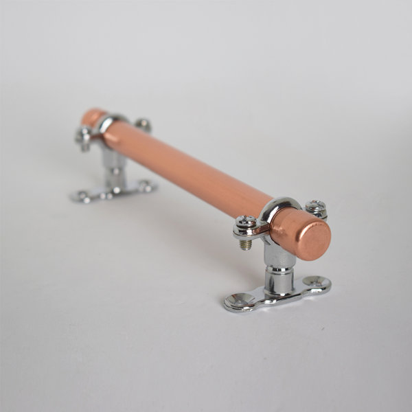 Proper Copper Design Copper Handle With Chrome Brackets | Wayfair.co.uk