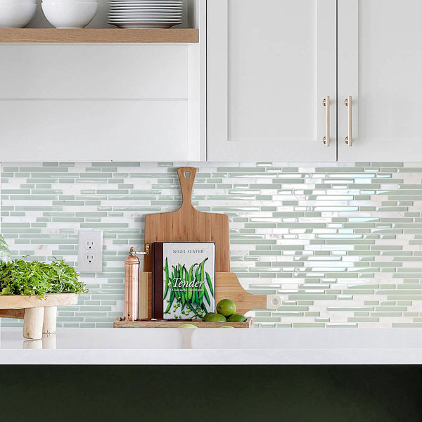 Mosaic Kitchen Linear Wall Tile | Wayfair