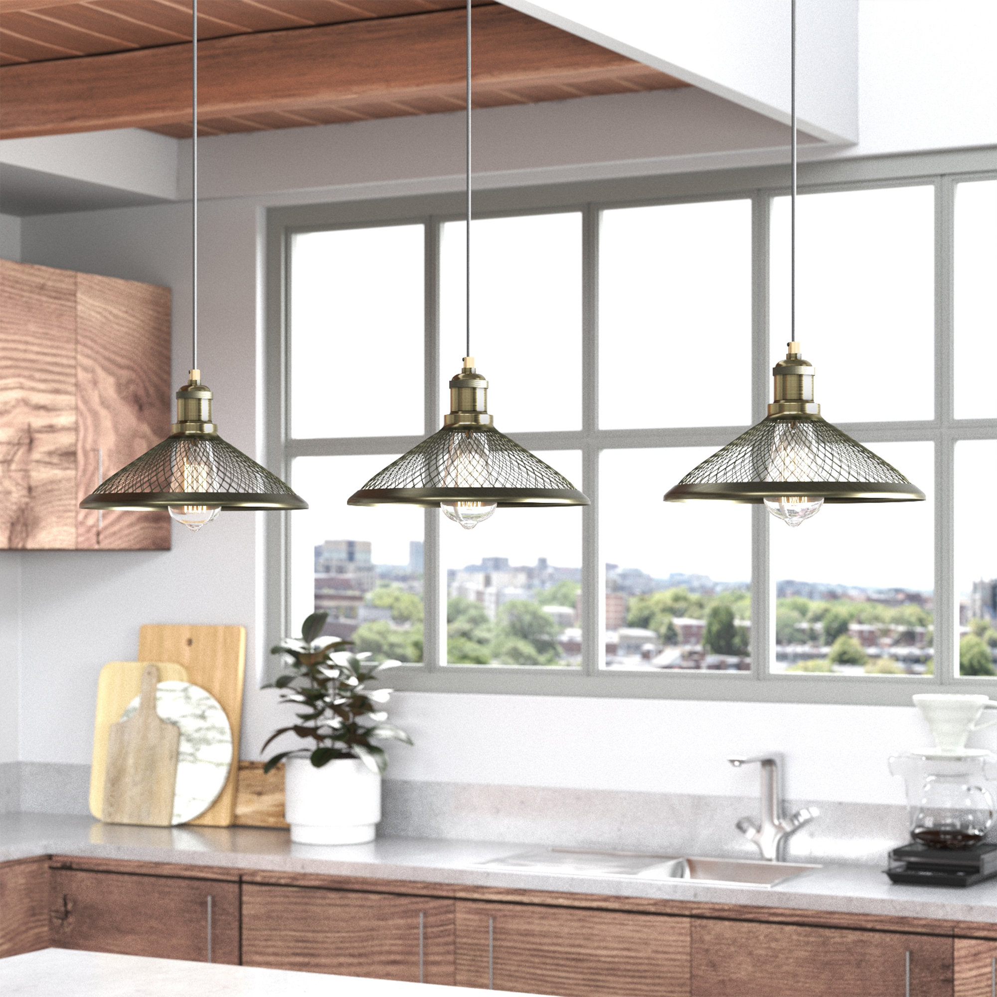 Trent Austin Design® Manolis 1 - Light Single Cone Pendant | Wayfair