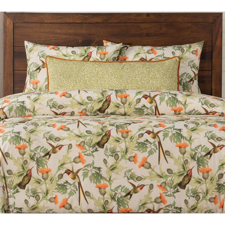 Smithsonian Hummingbirds Floral Print Duvet Cover & Insert Set | Wayfair