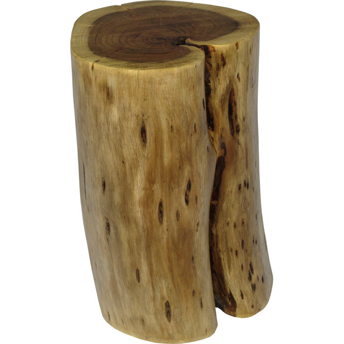 Union Rustic Wingfield 18'' Tall Solid Wood Tree Stump End Table ...