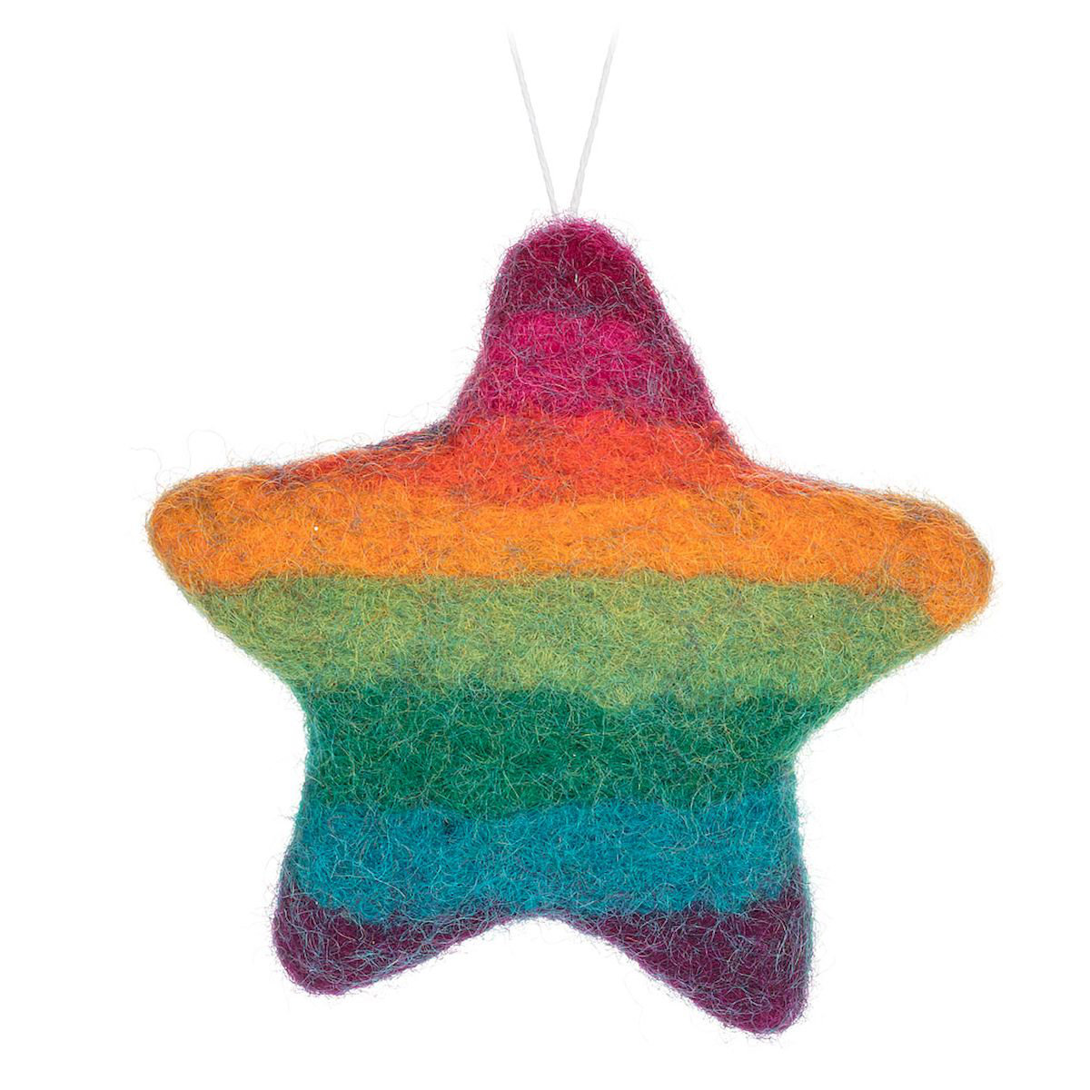 The Holiday Aisle® Rainbow Stripe Star Hanging Figurine Ornament | Wayfair