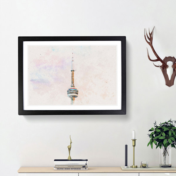 East Urban Home The CN Tower in Toronto Canada - Picture Frame Painting ...