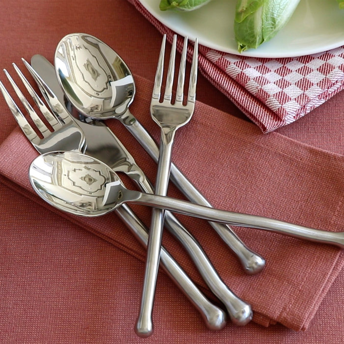 Gourmet Settings Exotique Platinum 20 Piece Flatware Set, Service for 4 ...