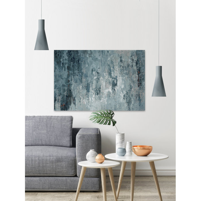 17 Stories Tainted Dark Blues by Parvez Taj - Painting on Canvas | Wayfair