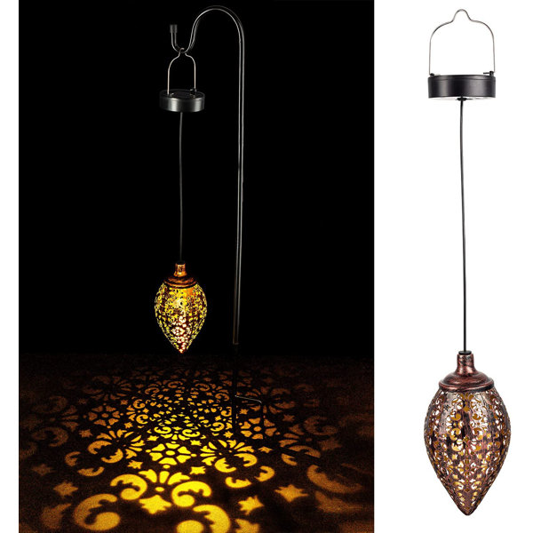 Bungalow Rose Outdoor Hanging Light -With Shepherd''s Hook - Hanging ...