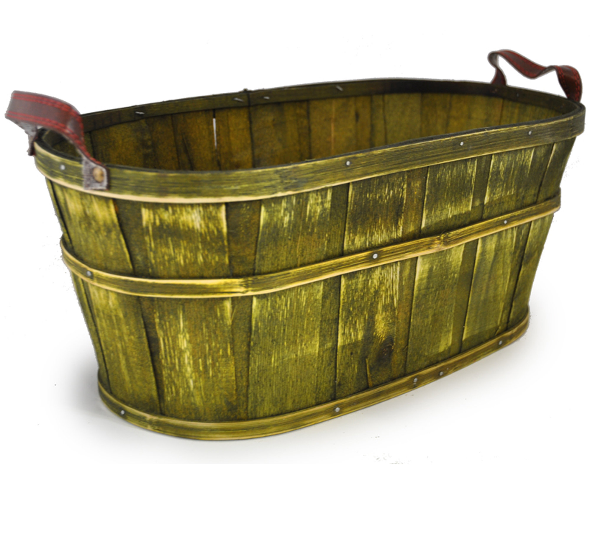 August Grove® Oblong Woodchip Solid Wood Basket | Wayfair