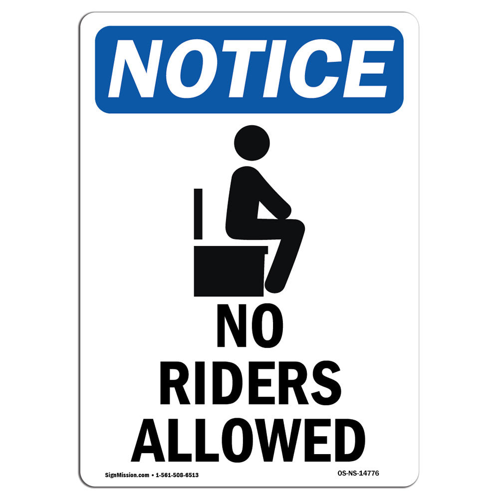 SignMission No Riders Allowed Sign | Wayfair