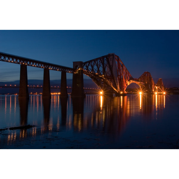 Latitude Run Forth Bridge At Dusk by - Wrapped Canvas Photograph ...