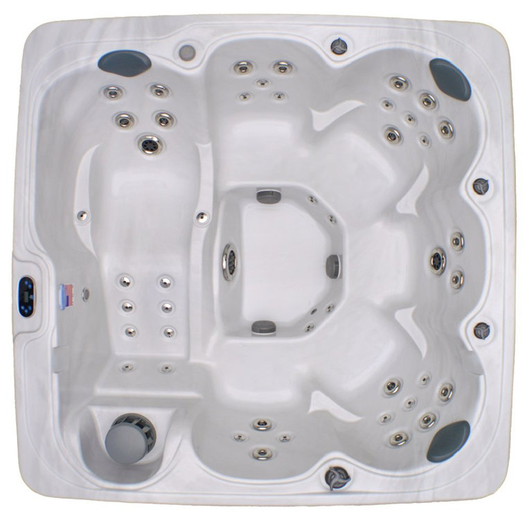 Home And Garden Spas 6 - Person 71 - Jet Acrylic Square Hot Tub with ...