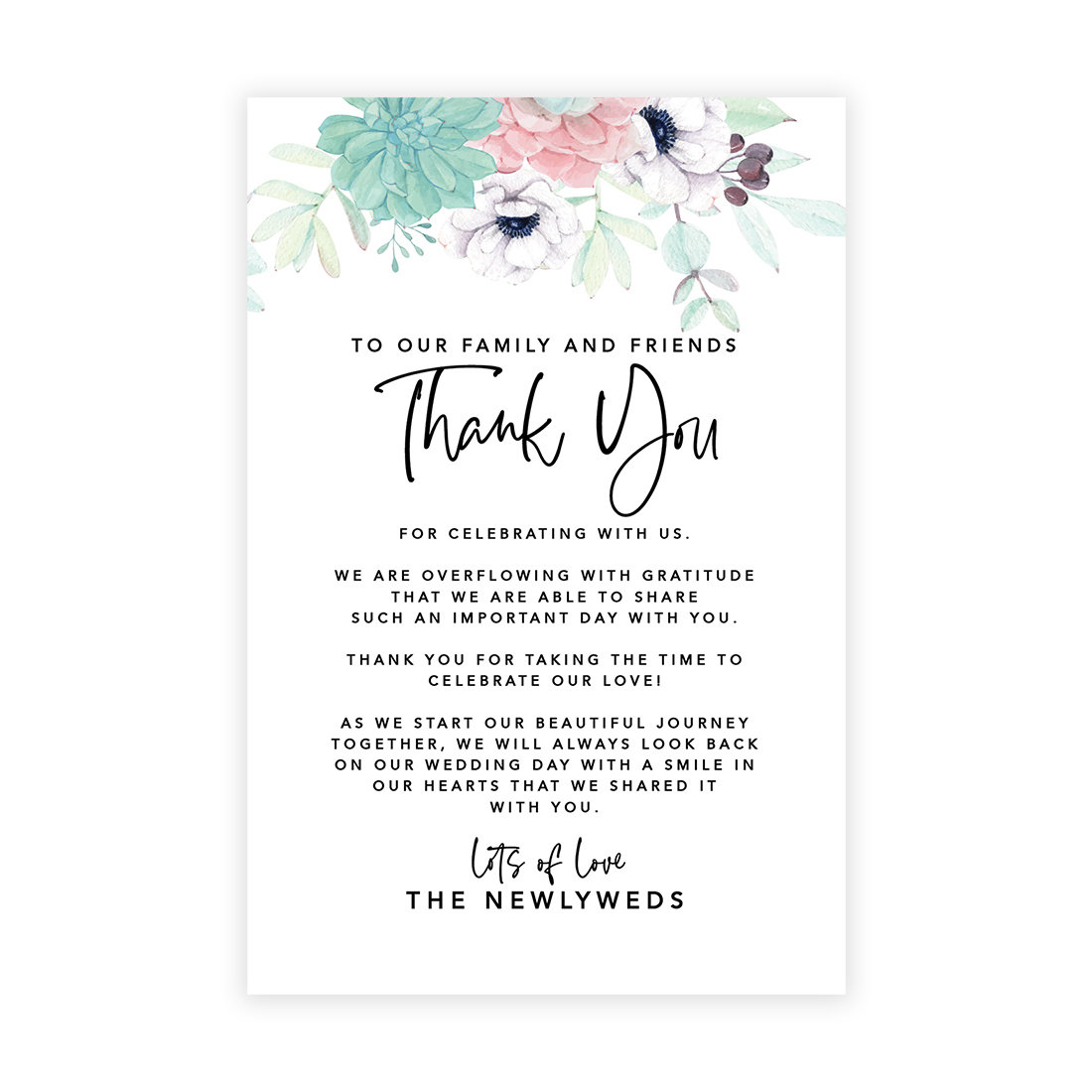 Koyal Wholesale Wild Flowers Wedding Thank You Place Setting Cards For ...