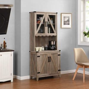 Steelside™ Paxton 32.5'' Bar Cabinet & Reviews | Wayfair