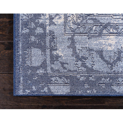 World Menagerie Lesa Performance Blue Rug | Wayfair