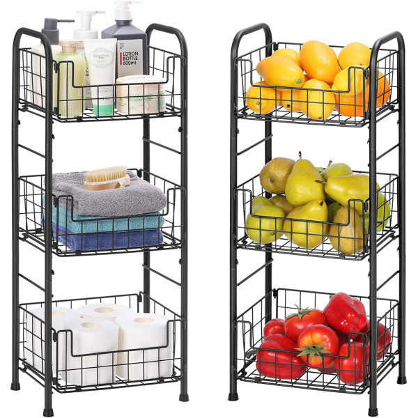Rebrilliant Linxi 30" H x 11.02" W x 7.5" D Storage Rack | Wayfair